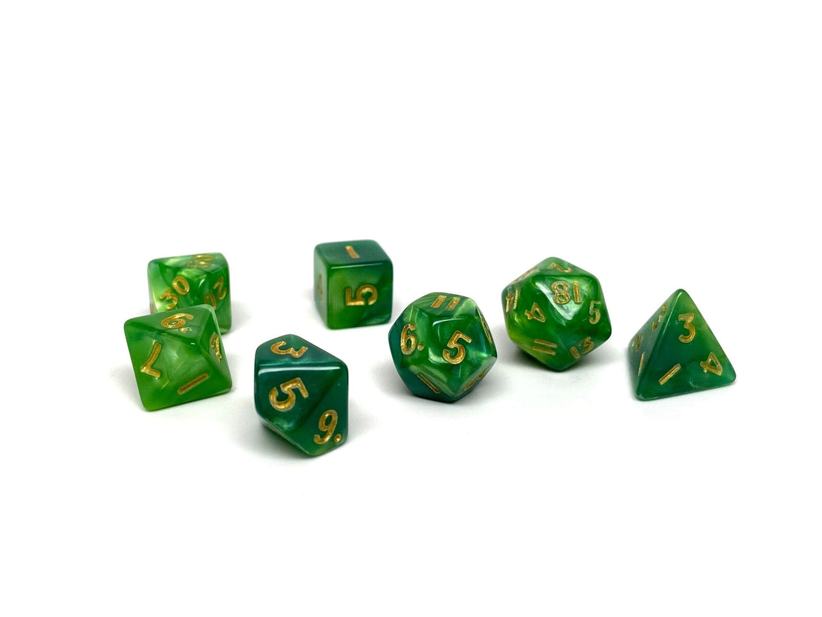 10mm Shamrock Swirl Mini Dice Set - Easy Roller Dice Company
