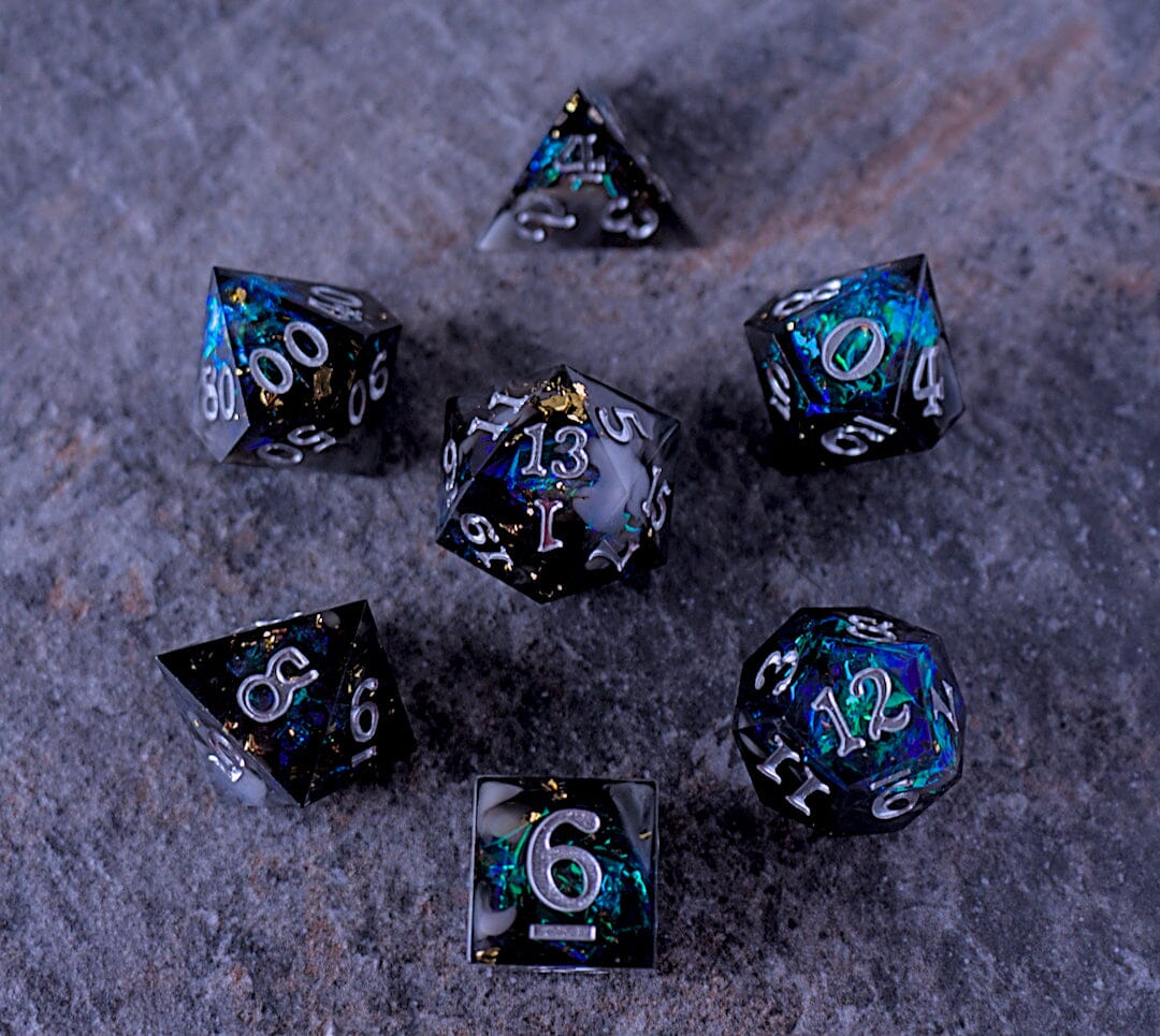 Midnight Luster Sharp Edge Dice Set - Easy Roller Dice Company