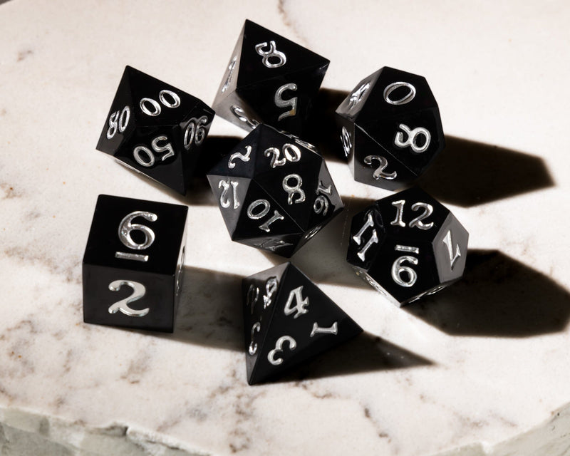 Past Midnight Sharp Edge Dice Set - Easy Roller Dice Company