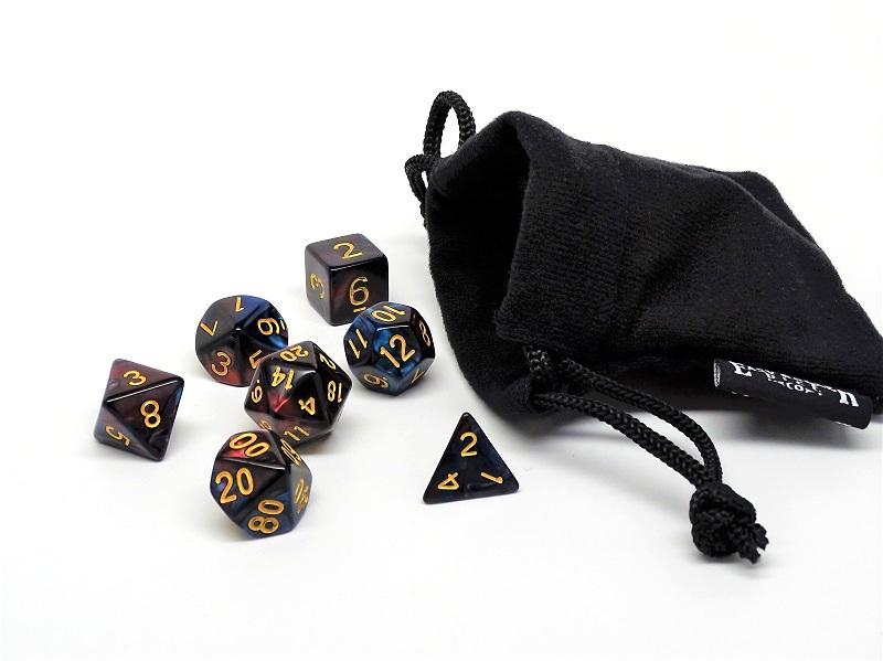 Royal Swirl Dice Collection - 7 Piece Set - Easy Roller Dice Company