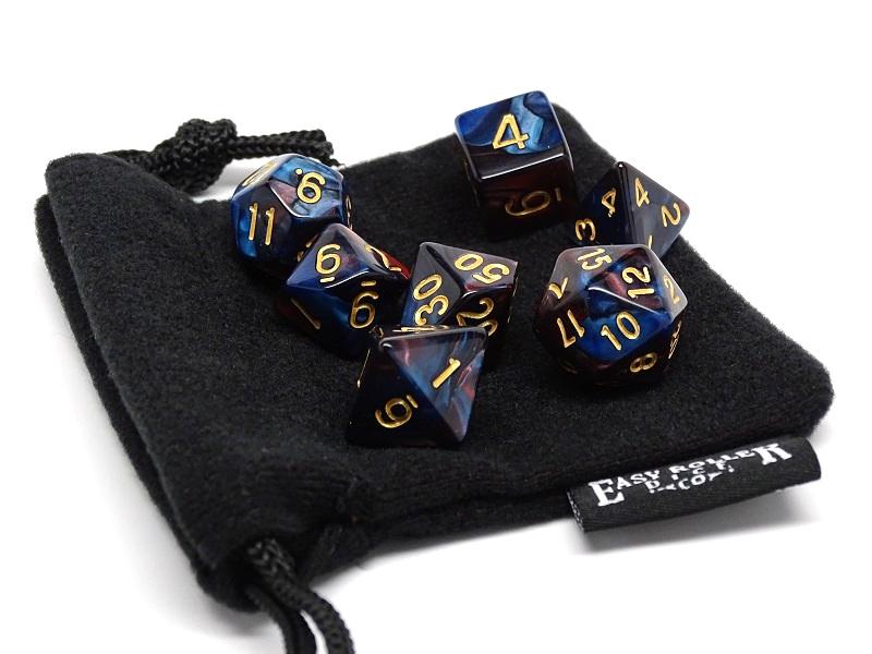 Royal Swirl Dice Collection - 7 Piece Set - Easy Roller Dice Company
