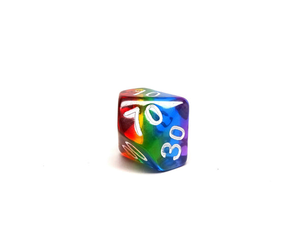Rainbow Prism Dice Collection - 7 Piece Set - Easy Roller Dice Company