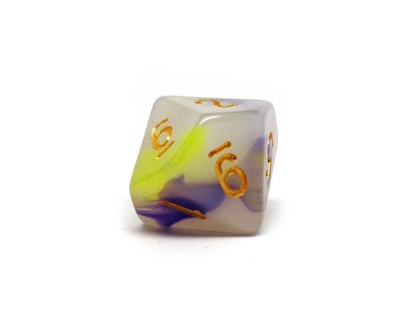 Indigo and Green Cloud - 7 Piece Dice Set - Easy Roller Dice Company