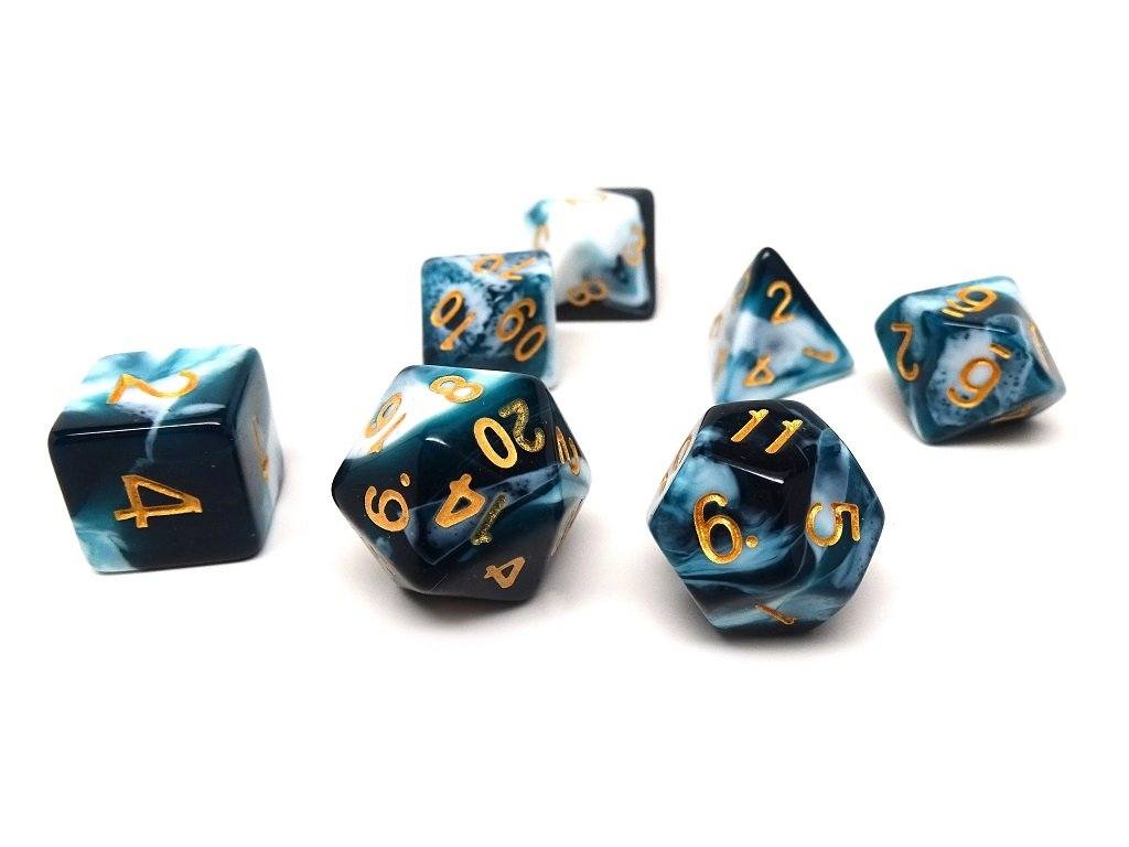 Storm Cloud Dice Collection - 7 Piece Set - Easy Roller Dice Company