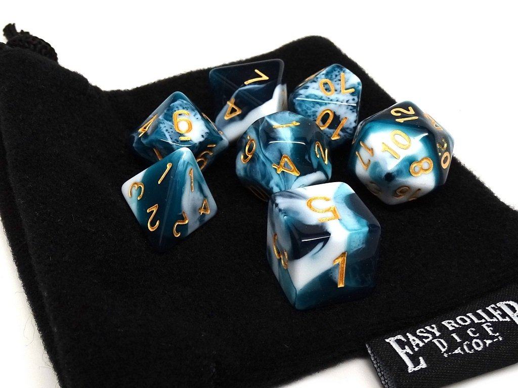 Storm Cloud Dice Collection - 7 Piece Set - Easy Roller Dice Company