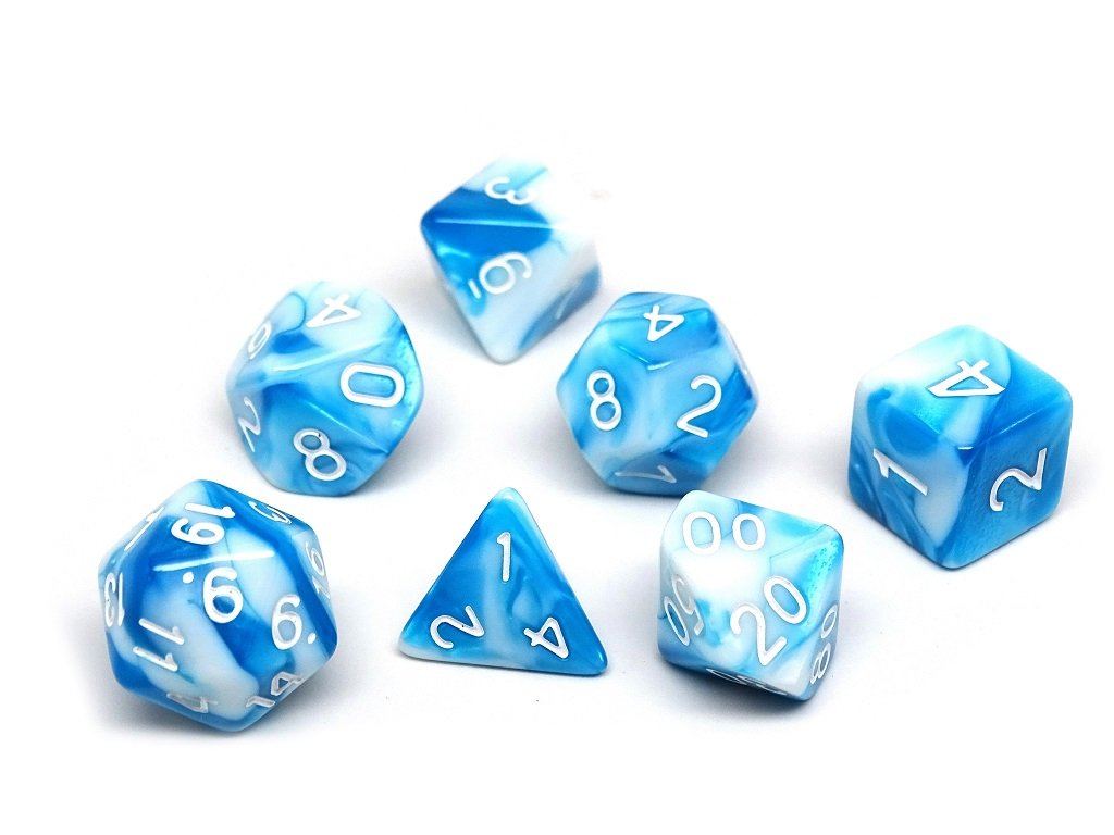 Cloud Swirl Dice Collection - 7 Piece Set - Easy Roller Dice Company