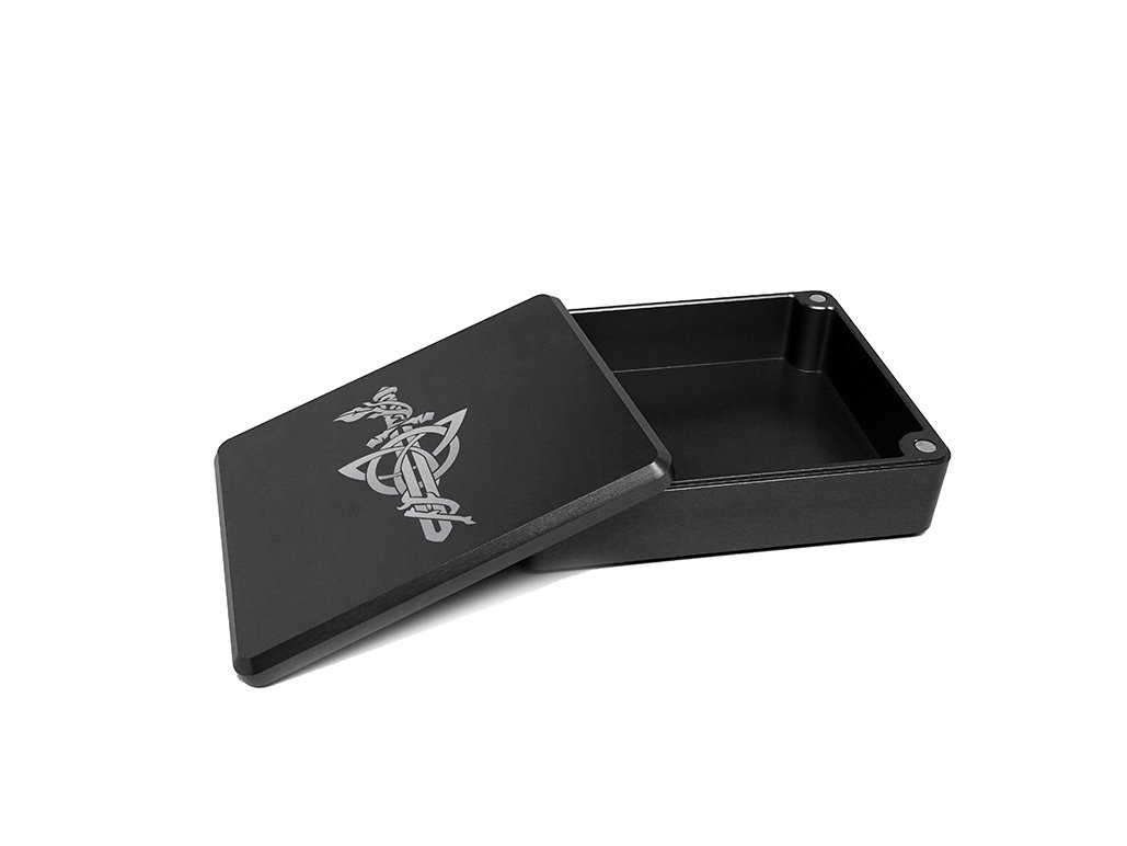 CNC Aluminum Dice Case - Dagger Design - Easy Roller Dice Company