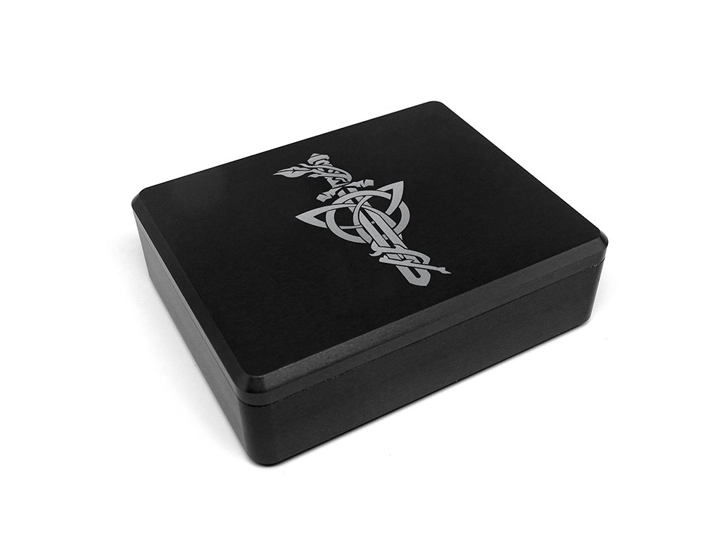 CNC Aluminum Dice Case - Dagger Design - Easy Roller Dice Company