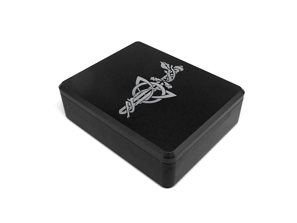 CNC Aluminum Dice Case - Dagger Design - Easy Roller Dice Company