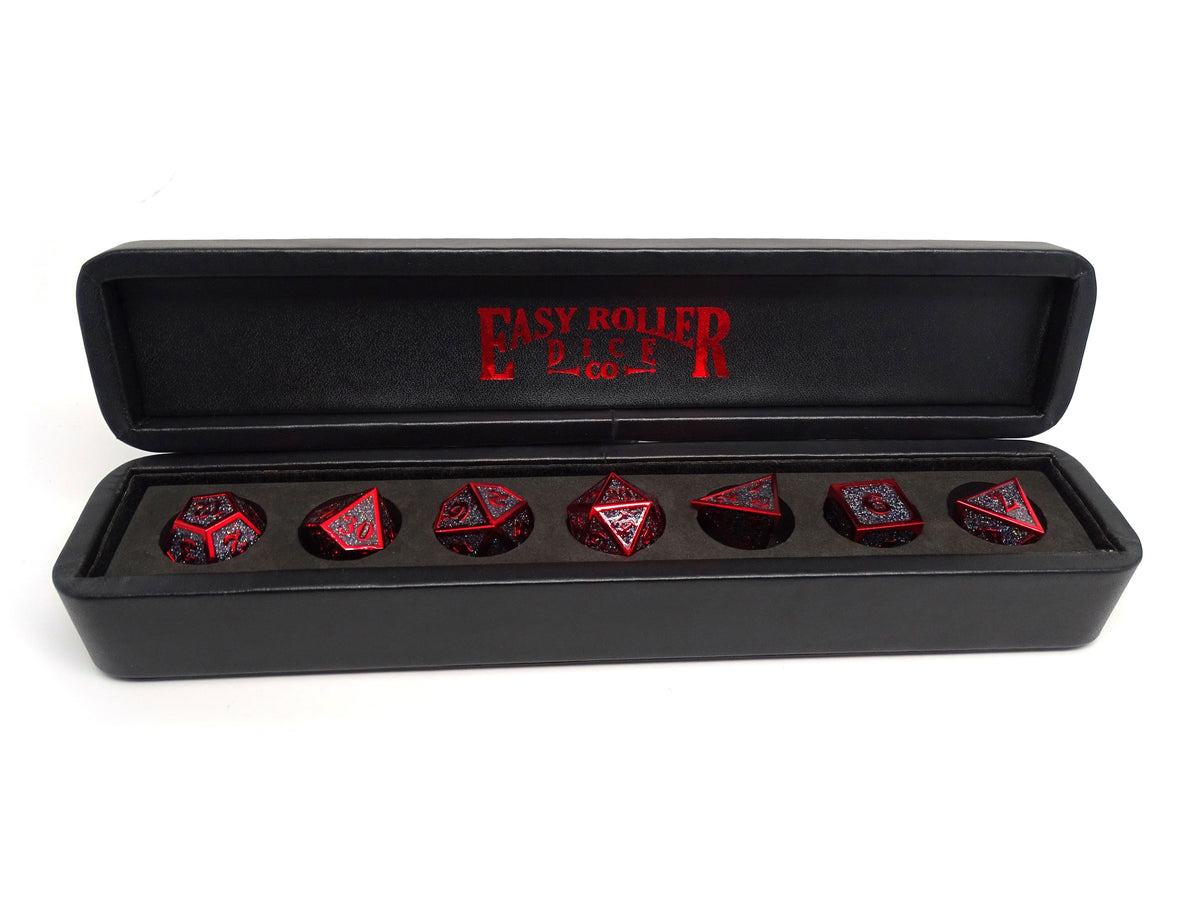 Dice Coffer - Shiny Sparkly Math Rocks - Red Design - Easy Roller Dice ...