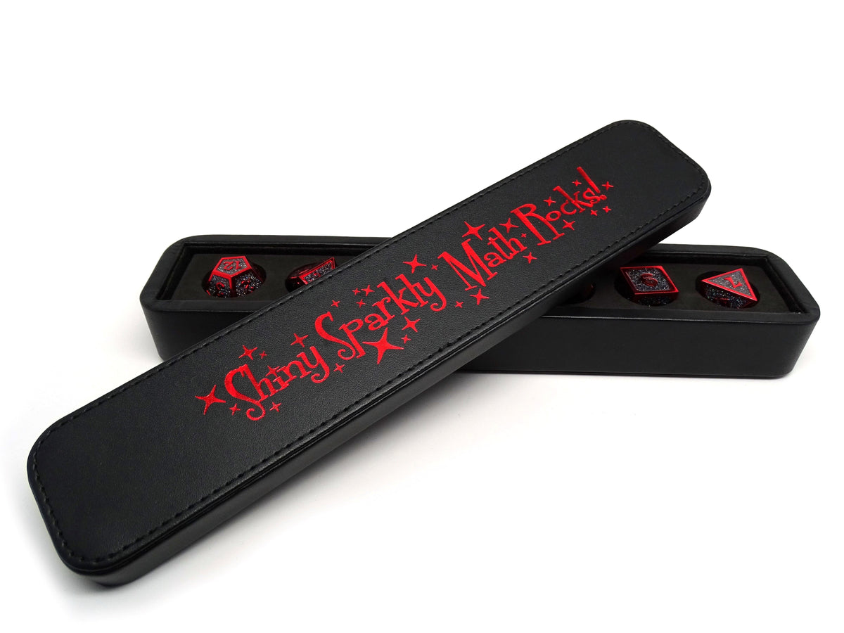 Dice Coffer - Shiny Sparkly Math Rocks - Red Design - Easy Roller Dice ...