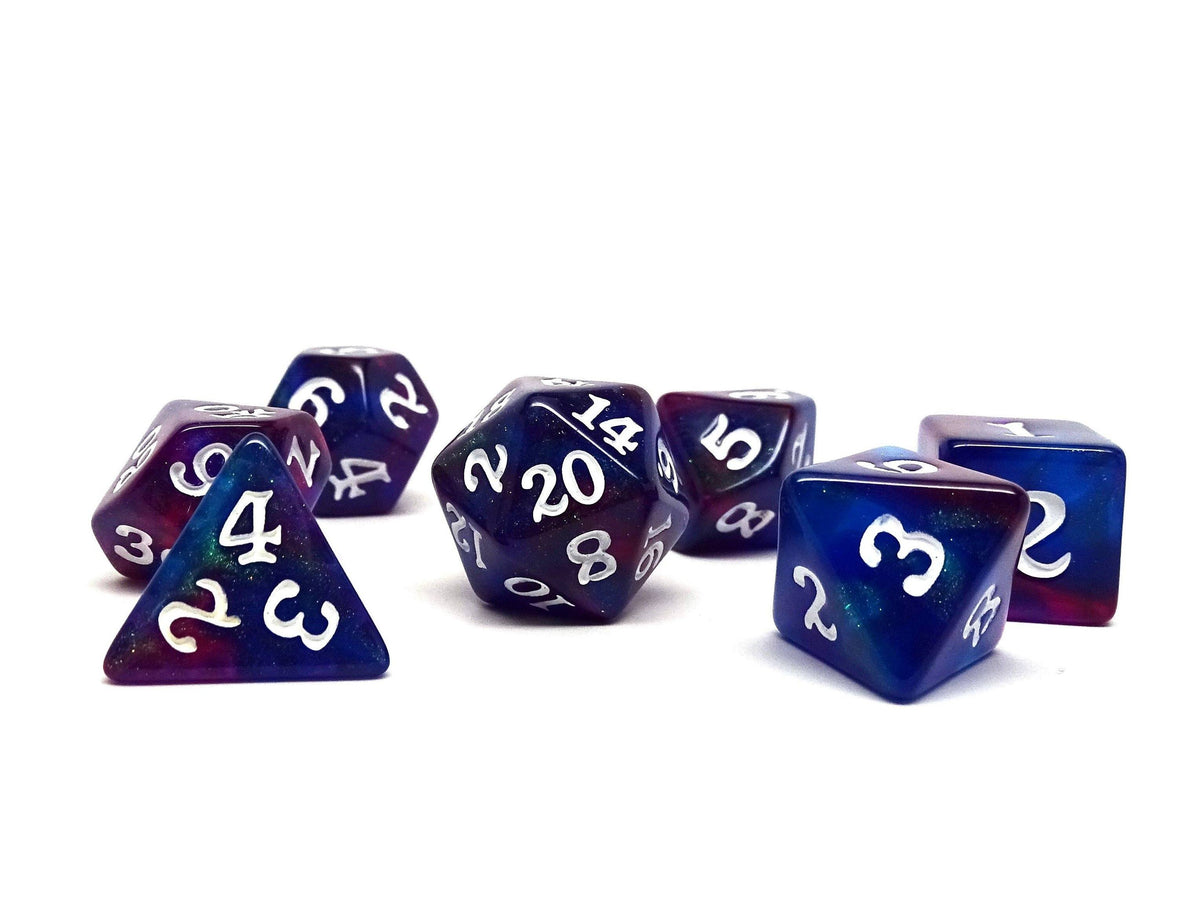 Cosmic Stardust Dice Collection - 7 Piece Set - Easy Roller Dice Company