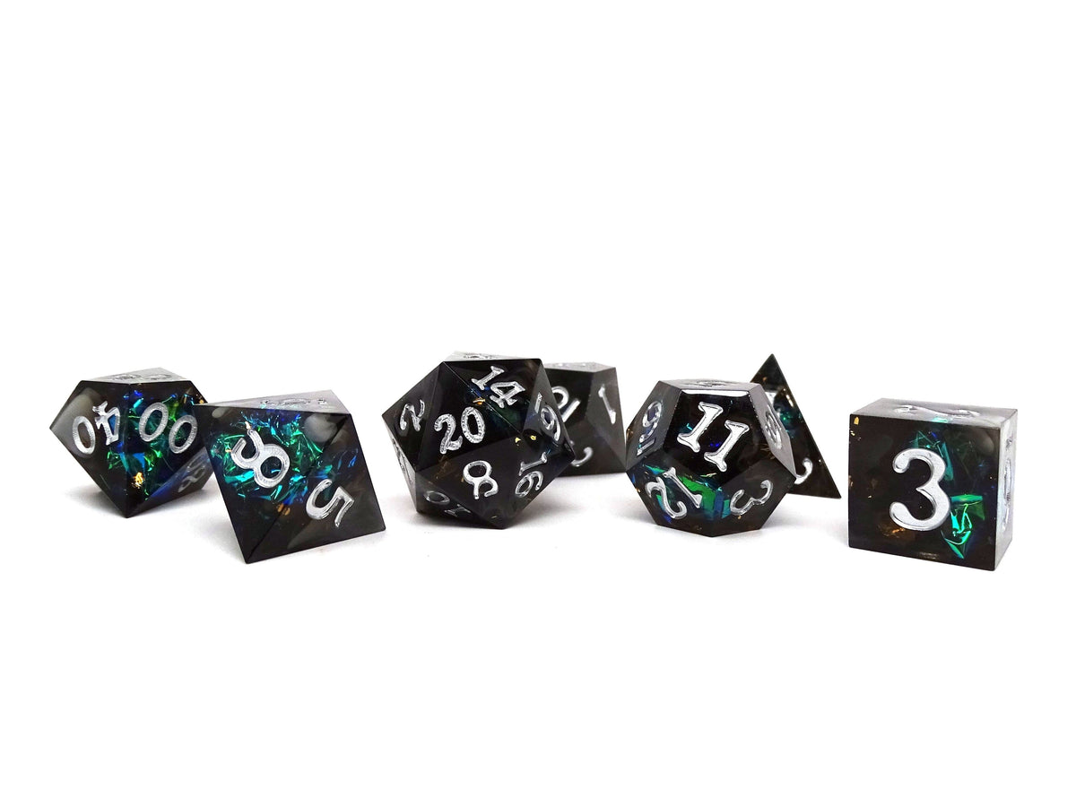 Midnight Luster Sharp Edge Dice Set - Easy Roller Dice Company