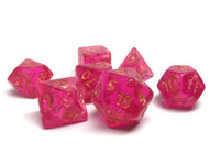 Pink Ocean Reef Dice Collection - 7 Piece Set - Easy Roller Dice Company