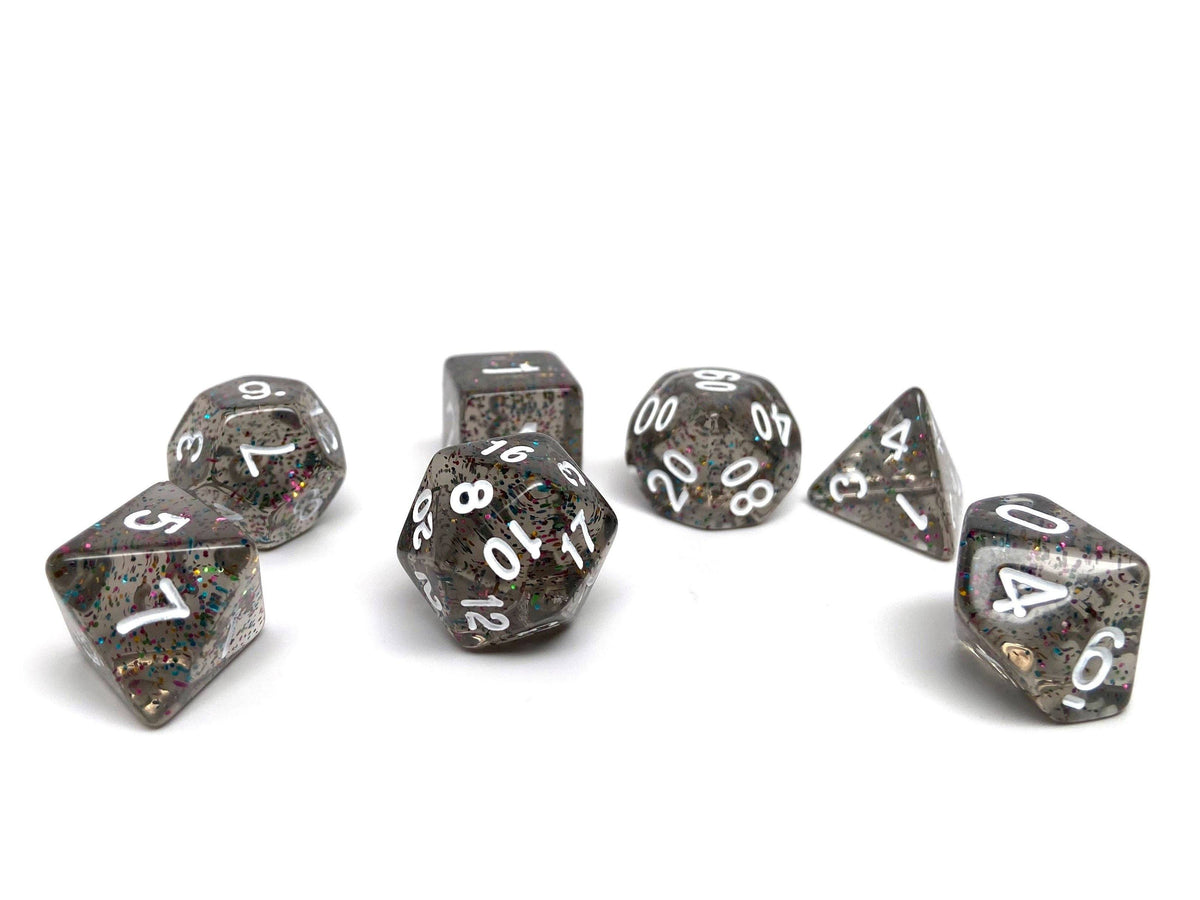 Glitter Bomb Dice Set - 7 Piece Collection - Easy Roller Dice Company