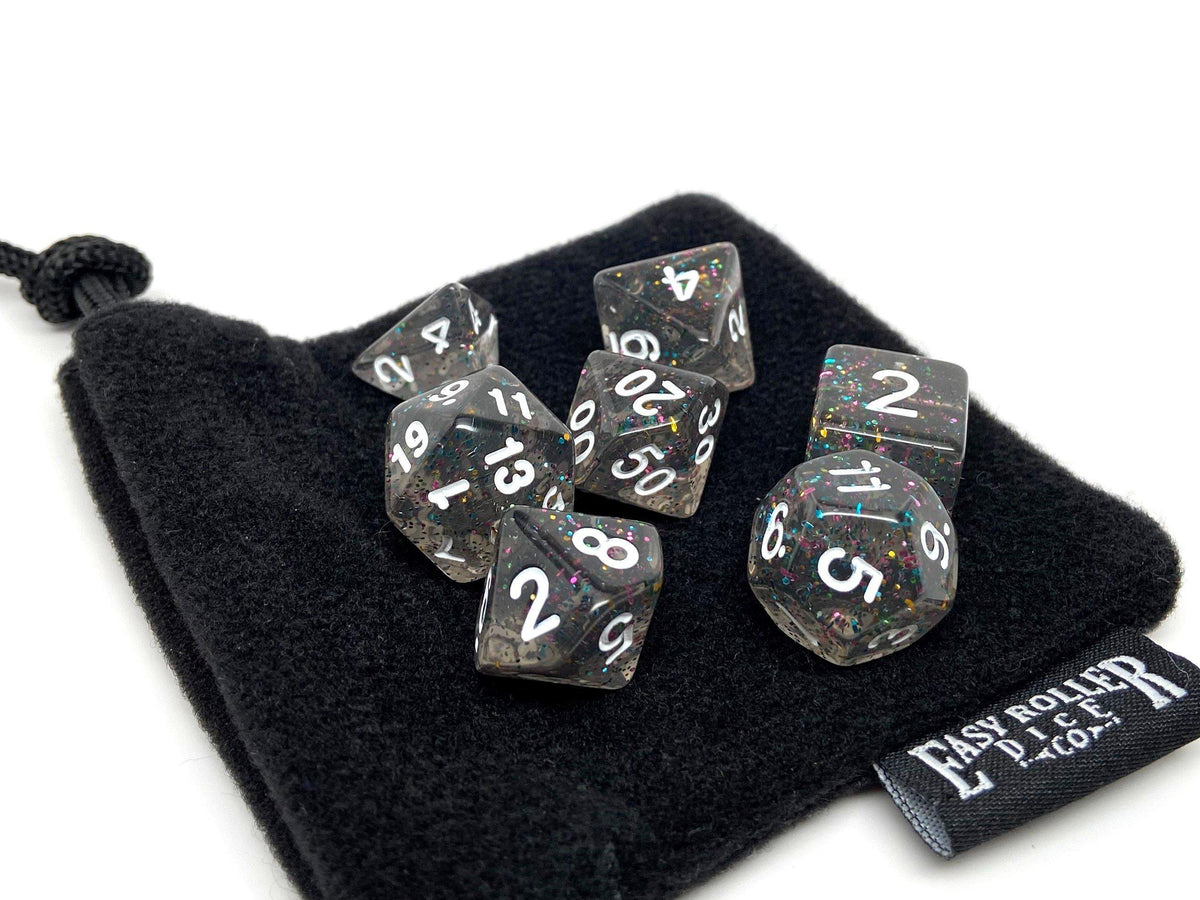 Glitter Bomb Dice Set - 7 Piece Collection - Easy Roller Dice Company