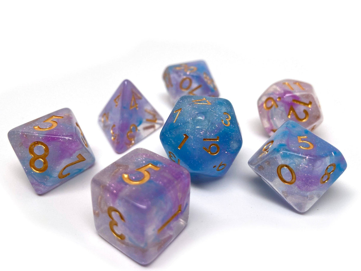 Frozen Tundra Dice Collection - 7 Piece Set - Easy Roller Dice Company