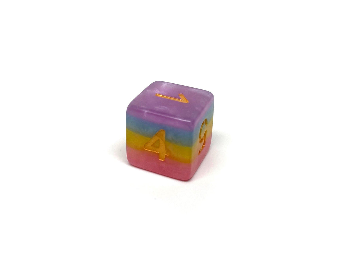 Pastel 4 Tone Dice Set - Violet, Blue, Green, Pink - 7 Piece Set - Easy ...