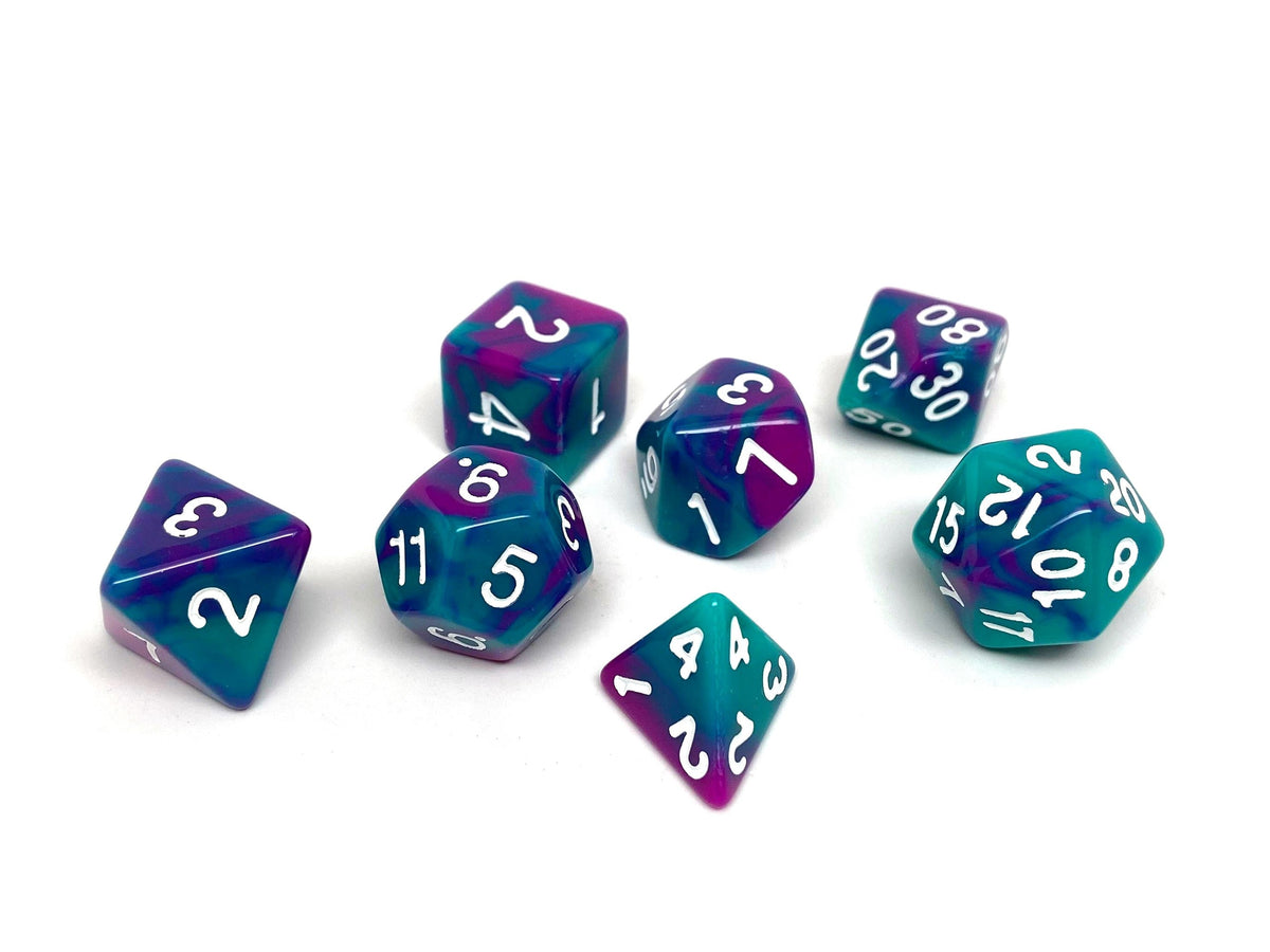 Psychedelic Swirl - 7 Piece Set - Easy Roller Dice Company