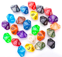Bulk 10 Sided Dice | 25 Random D10s | Assorted Colors - Easy Roller ...